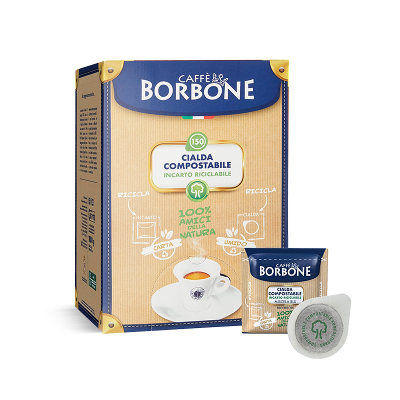 50 Dosettes 44 mm-Caffè Borbone Melange BLEU intensité 8,5 - Cafefast